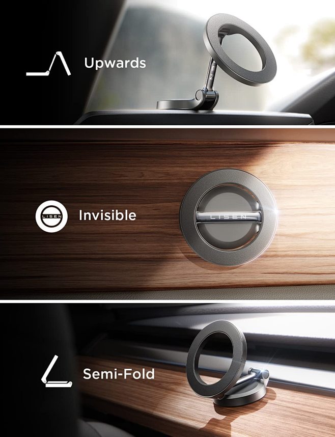 Amazon.com: LISEN for MagSafe Car Mount, [20 Strong Magnets] Magnetic Phone Holder for Car ...