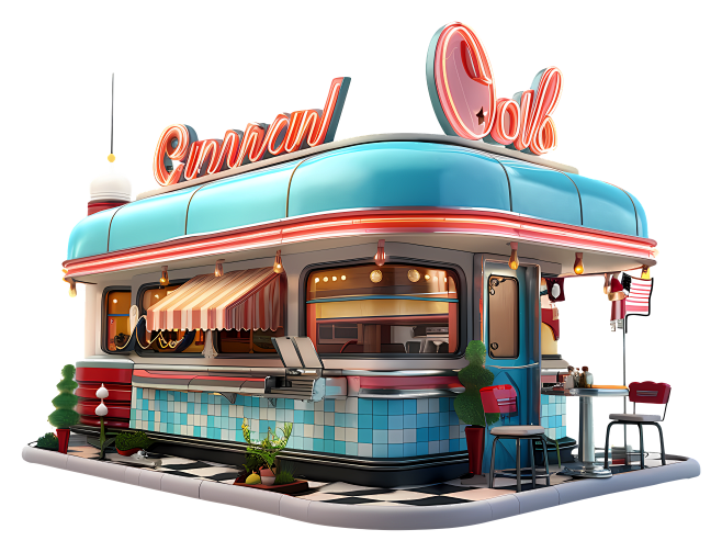 商店，门店，免抠素材，C4D，合成 c4d素材 家居素材 IP角色 c4d 树叶 三维场景 KV 电商美工群:129134938 c4d搭建 大促元素 电商立体场景 PNG 合成素材