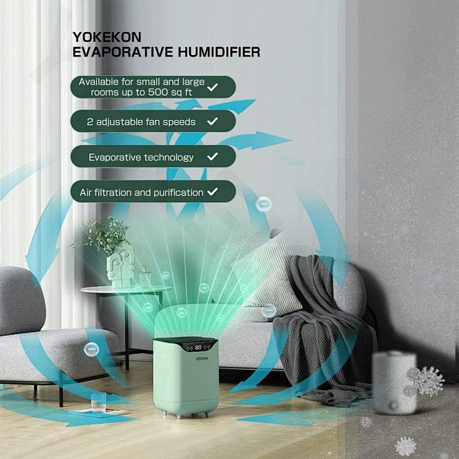 Amazon.com: Humidifiers with Wick Filter for Large Small Room Bedroom ...