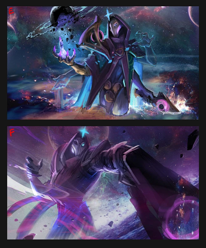 ArtStation - Dark Cosmic Jhin splash-花瓣网