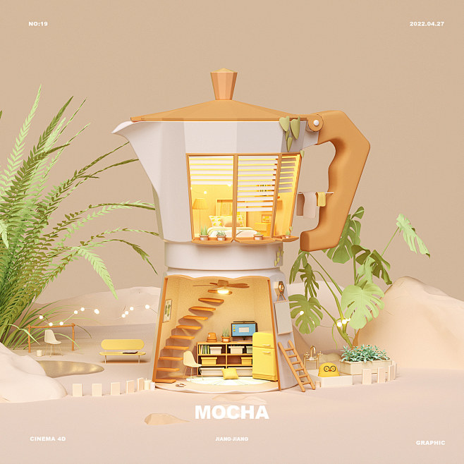 3D c4d cartoon cute minimal modern octane (2)