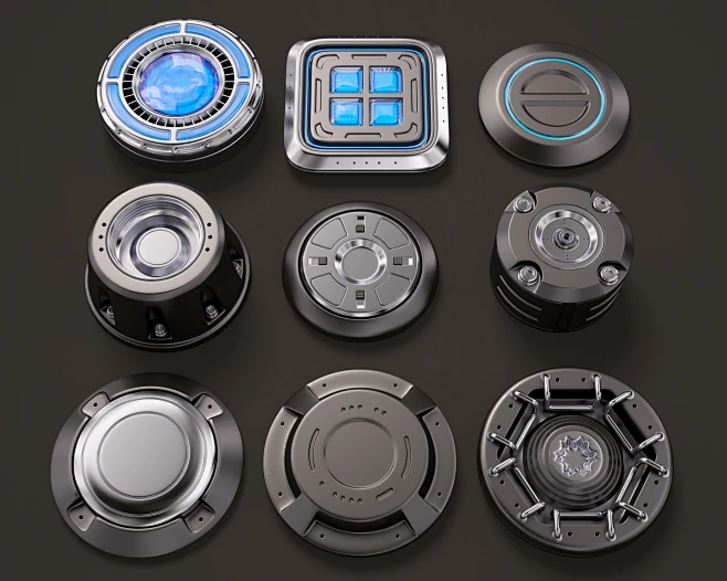 Hard Surface Sci Fi Kitbash Collection, Max Margarit : My Kitbash collection for creating Sci-Fi ...