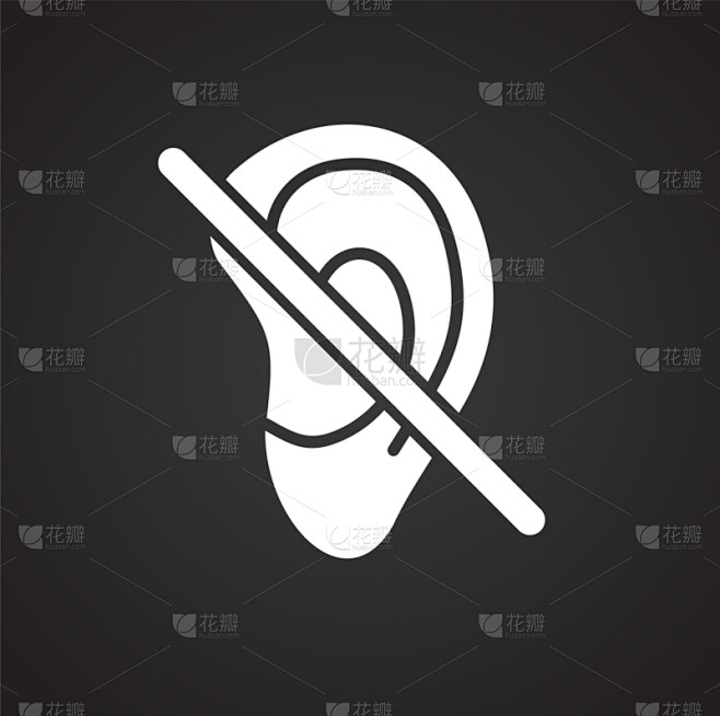 听障,计算机图标,插画,黑色背景,商务,健康保健,易接近性,家庭护理,计算机,运动