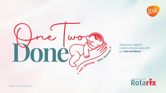 baby birth concept GSK key visual logo Protect Rotarix vaccine-花瓣网