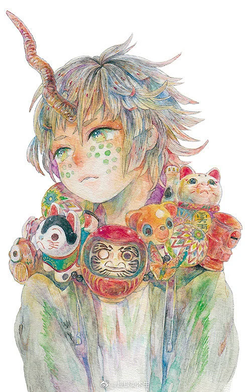 神仙级配色手绘 . 人物插画设计师 . runta1210 -花瓣网