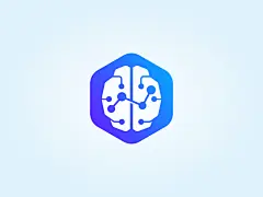 Digital Brain abstract brain chart digital icon logo modern vector-花瓣网