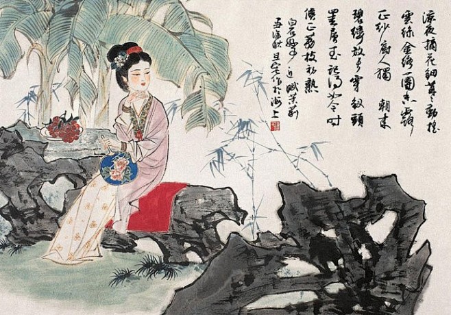 凉夜摘花钿，苒苒动摇云绿。金络一团香露，正纱厨人独。朝来碧缕放长穿，钗头挂层玉。记得如今时候，正荔枝初熟。（宋·姜夔《好事近·赋茉莉》） 【刘 ...