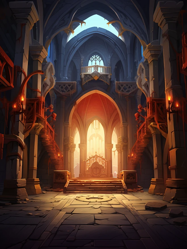 victoriamartin00_Castle_Interior_2D_Cartoon_Planar_Graffiti_2D ...