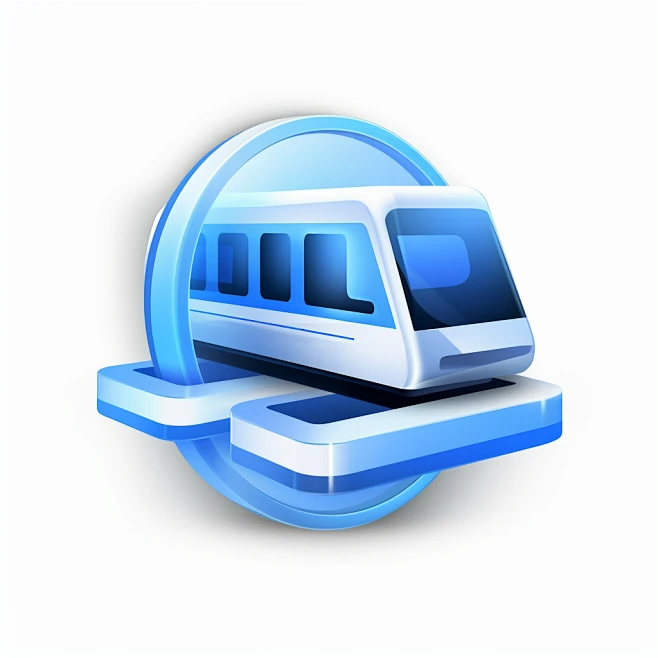 xiaoyue9666_a_rail_transit_Icons_icon_blue_white_background_gra ...