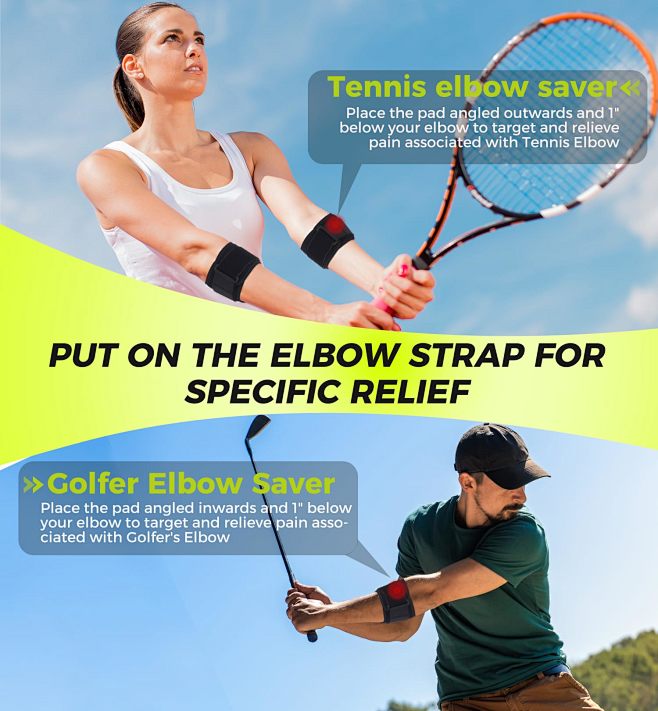 Amazon.com: HiRui Tennis Elbow Brace for Forearm Tension Relief, Elbow ...