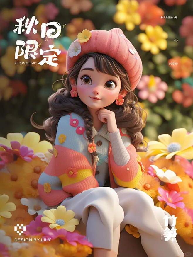 【AIGC】MJ生成多巴胺女孩-花瓣网