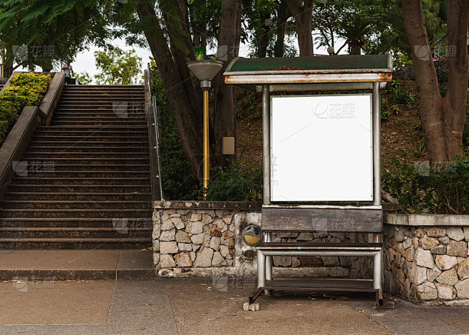 空白广告牌孤立