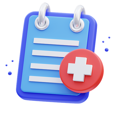 Medical Report 3D Icon