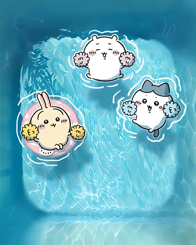 5｜chiikawa 夏日泳池派对 表盘壁纸 - 小红书-花瓣网