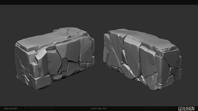 Project Black - Rock Set Sculpts & Breakdown-花瓣网