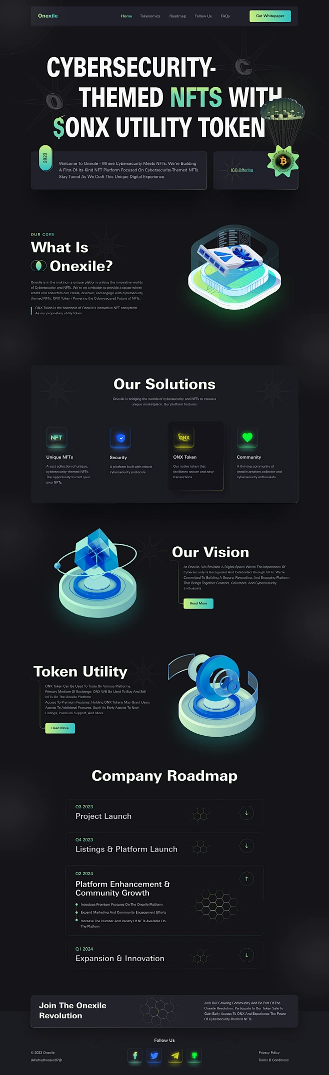 crypto landing page Web Design crypto landing page cybersecurity nft nft landing page blockchain ...