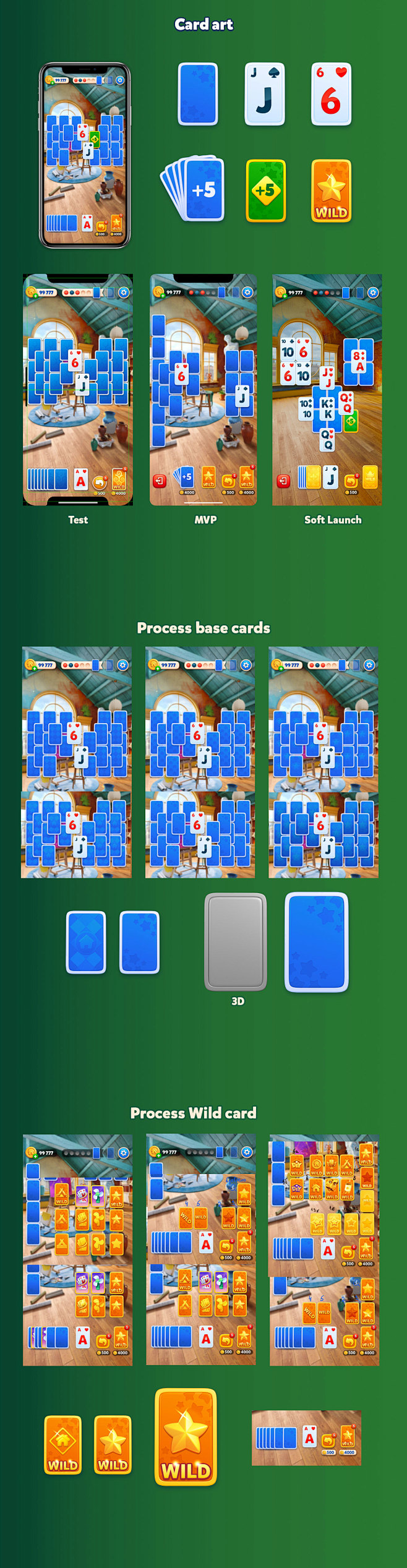 solitaire Icon design card wild Mobile app UIUX Noai concept art