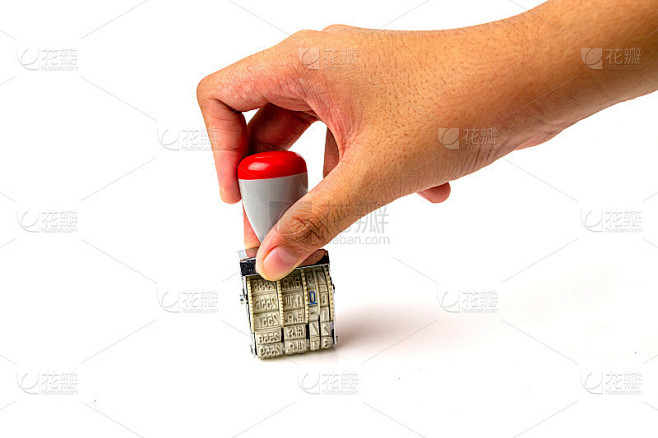 Hand holding stamper