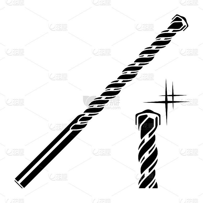 具体的钻头。图标