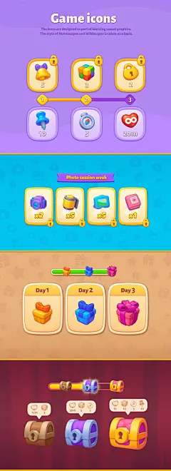 playrix game icon game ui gamedev props uı-花瓣网