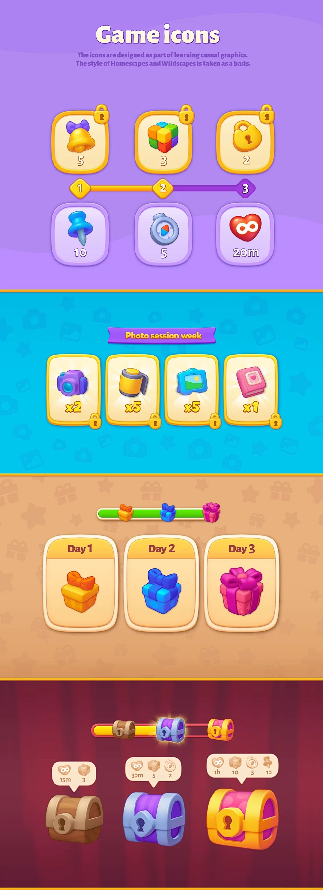 playrix game icon game ui gamedev props uı-花瓣网