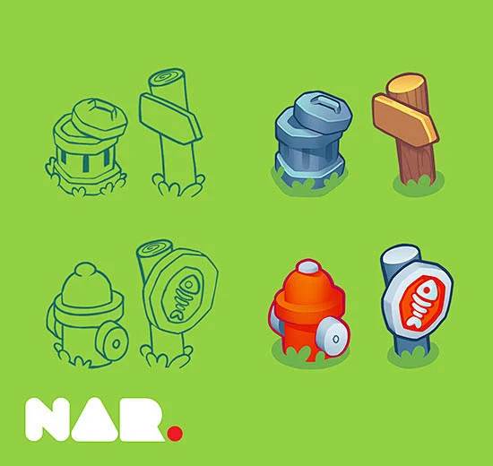 Isometric game 2D top down level select phone UI ux-花瓣网