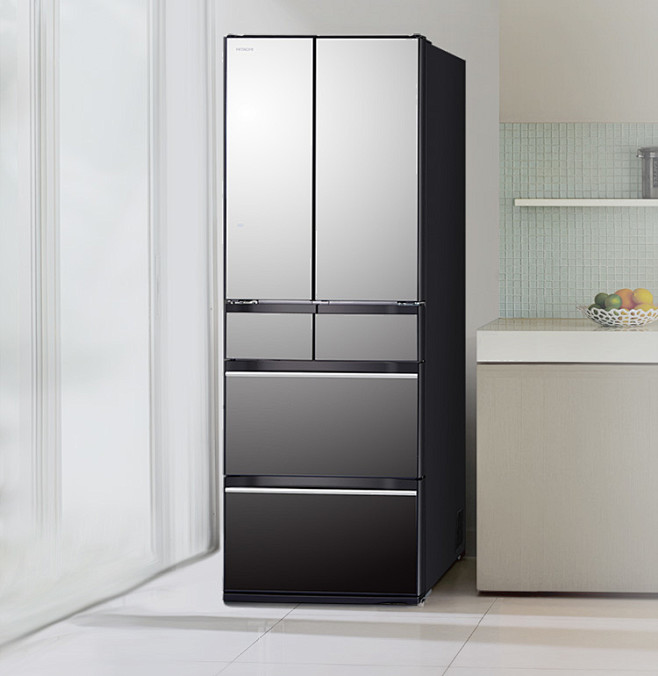 【日立R-HW540JC】日立（HITACHI）日本原装进口520L黑科技真空保鲜双循环自动制冰多门高端电冰箱R-HW540NC水晶白色【行情 ...