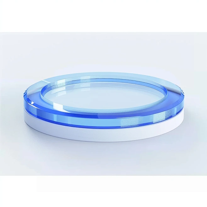 circular base icon, slightly open, 3d icon, ui ux, blue and white ...