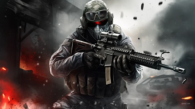 AI绘画_Prompts_DaminDesign_First_Person_Shooter_Game_Art_FPS_Wallpaper ...