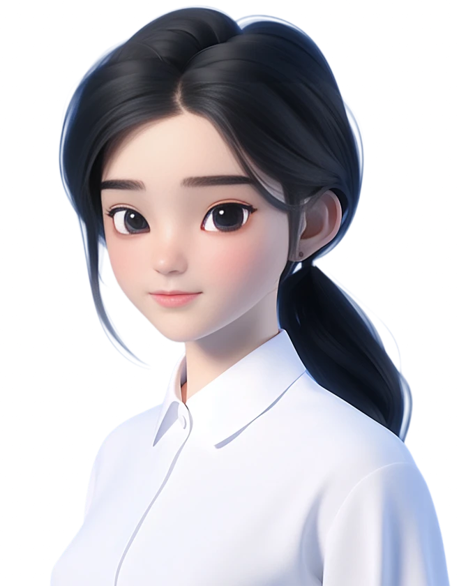 AI生成白寸衫女孩-花瓣网