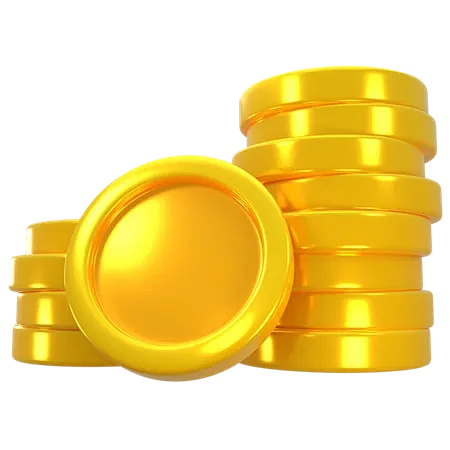 Gold Coins 3D Illustration-花瓣网