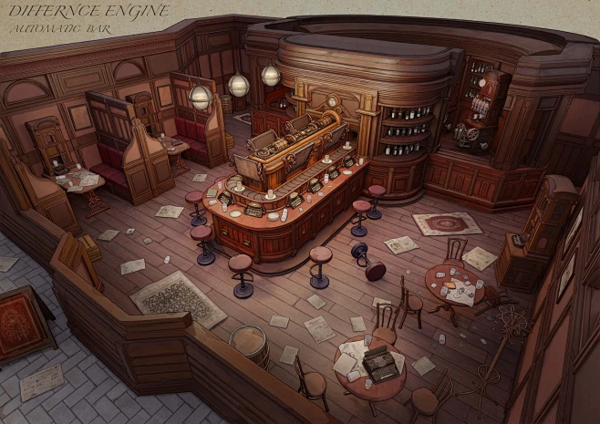 Difference Engine-Victorian Bar -花瓣网