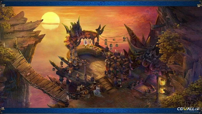 QQ仙灵3d场景图 - cgwall游戏原画-花瓣网