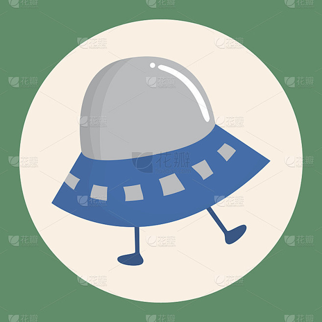 太空UFO主题元素向量，eps