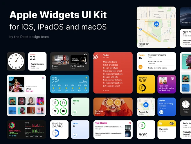 Apple Widgets UI Kit for Figma-花瓣网