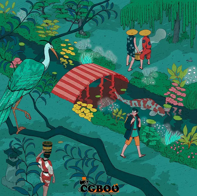 【新提醒】经典日本和风|西班牙 Nicolás Castell作品欣赏大神们呀CG帮美术资源网 --花瓣网