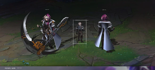 Psyops Kayn Concept Art, Alsie Lau : I worked on a few sketches before ...