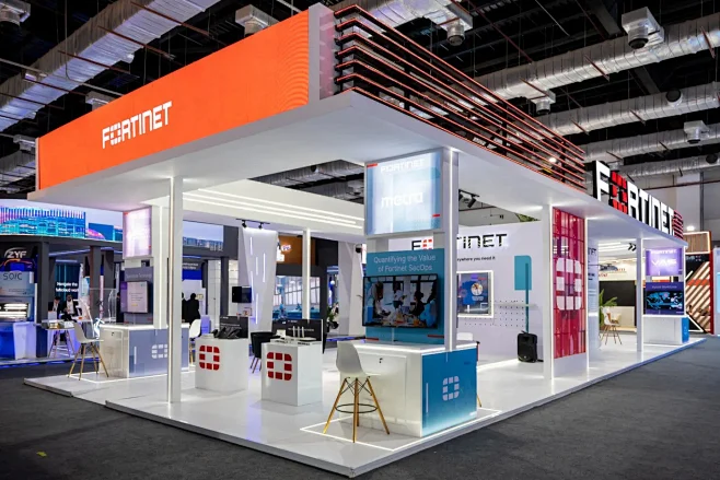 booth Exhibition ict 2023. Fortinet design screen egypt Advertising 3d ...