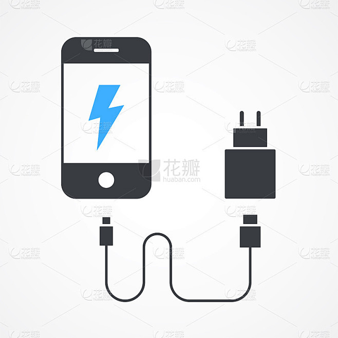 移动充电器矢量图