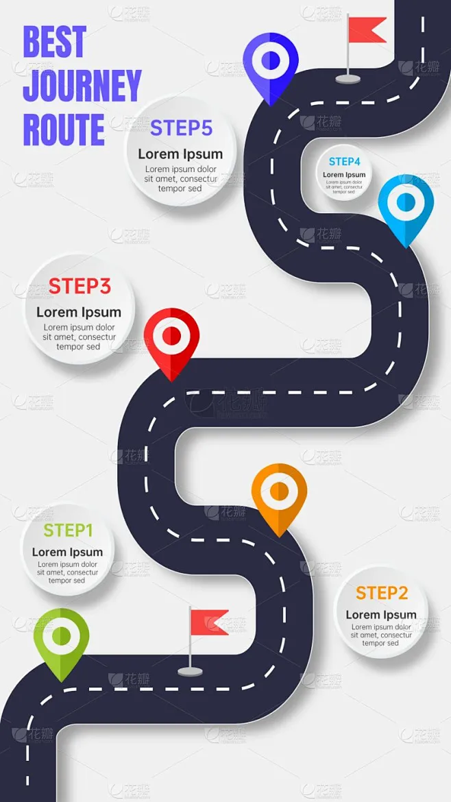 常规内容-教育系列流程图ppt图表素材-花瓣网