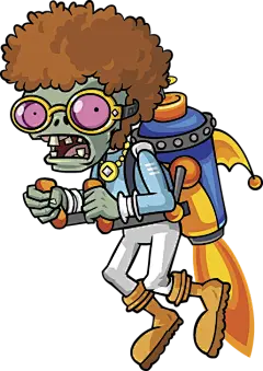 植物大战僵尸2 Jetpack Disco Zombie Zombi by illustation16-花瓣网