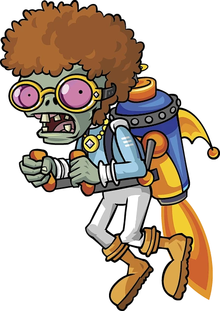 植物大战僵尸2 Jetpack Disco Zombie Zombi by illustation16-花瓣网
