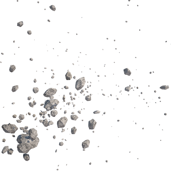 飞溅碎石悬浮石头假山岩石鹅卵石石块石免扣PNG免抠设计元素素材 -花瓣网