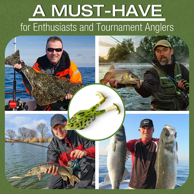 Amazon.com : Leitee 10 Pieces Topwater Frog Fishing Lure Floating Bait ...