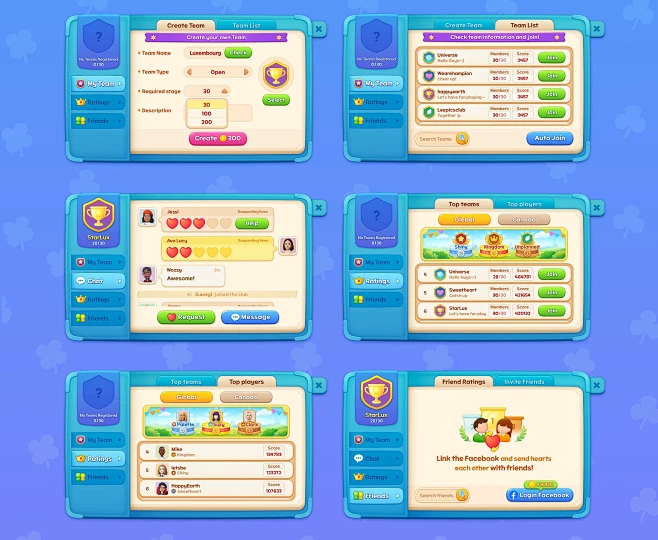 Game Art game design UI/UX game ui mobile game ILLUSTRATION Digital Art ...