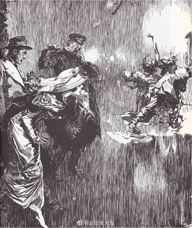 钢笔画人物插画大师 Joseph Clement Coll-花瓣网