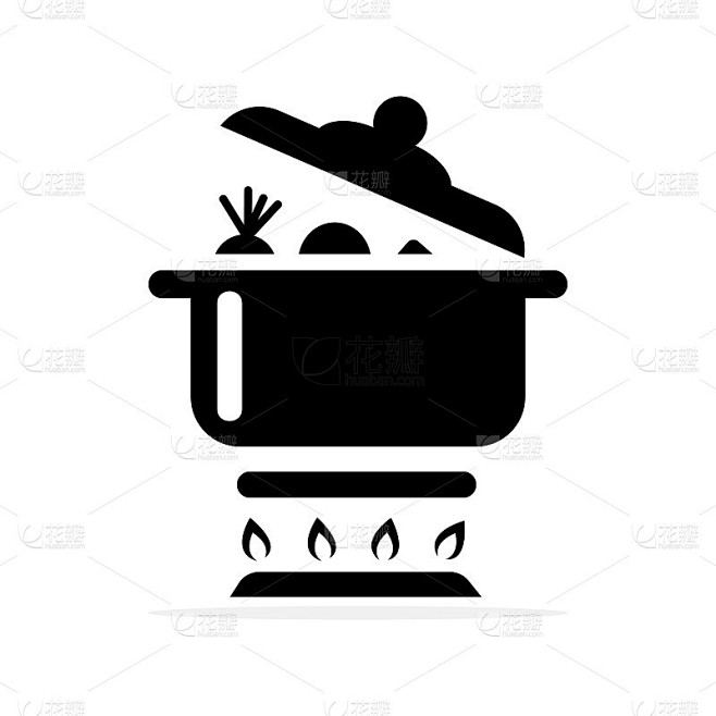 火锅图标。矢量概念插图设计。