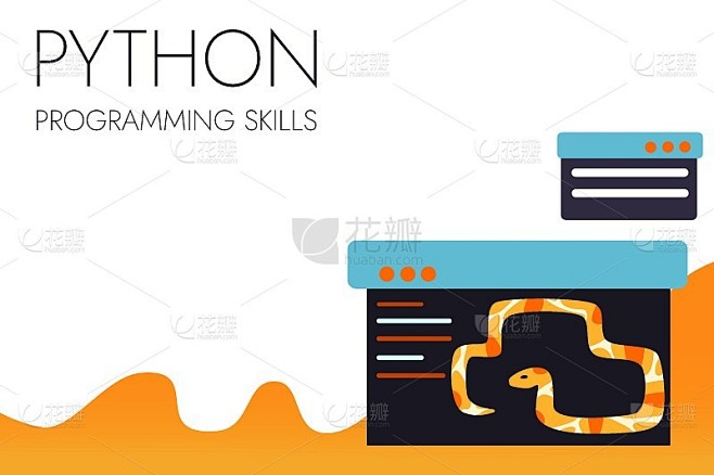 Python code language sign. Programming coding and