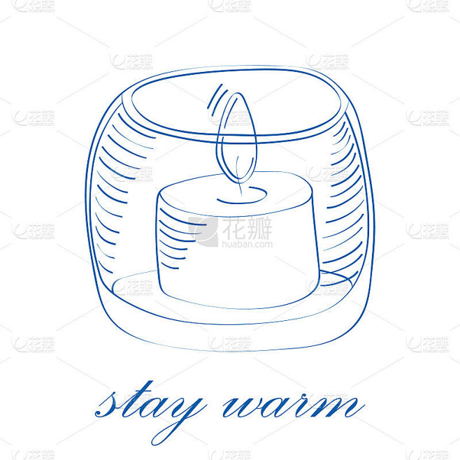Stay warm concept. Sketch vector illustration of c
