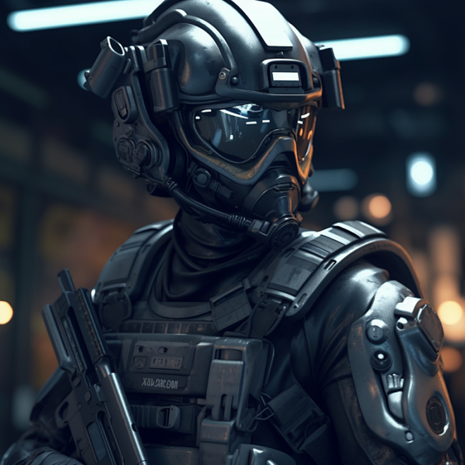 knightknight_KOJIMA_PRODUCTIONSSci-fi_futuristic_SWAT_officerwe ...